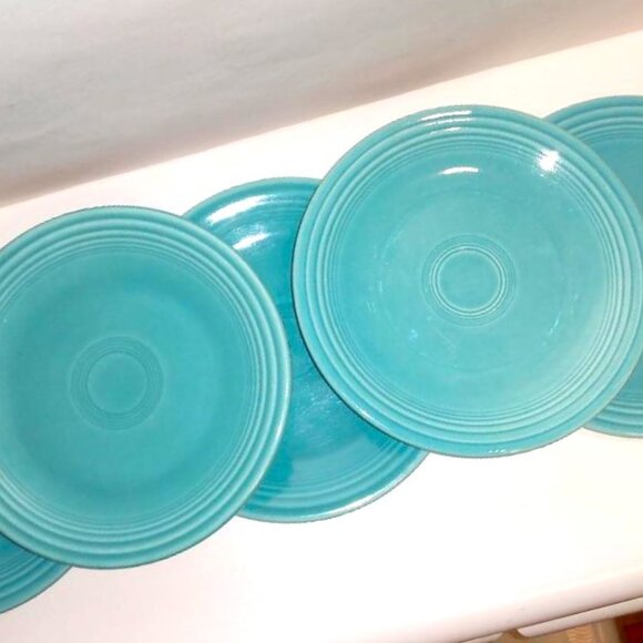 Fiestaware | Dining | Vintage Fiestaware Turquoise Dessert Bread Butter ...